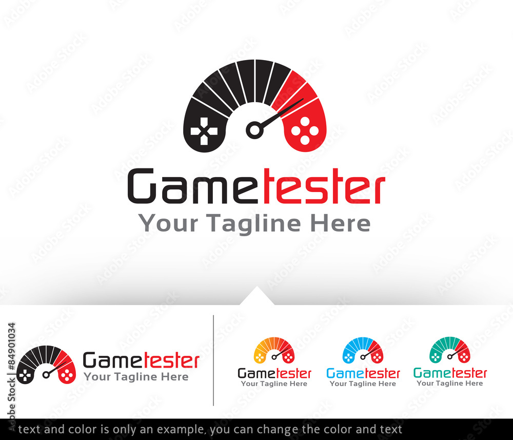 Game Tester Logo Design Template - Vector Stock Vector | Adobe Stock