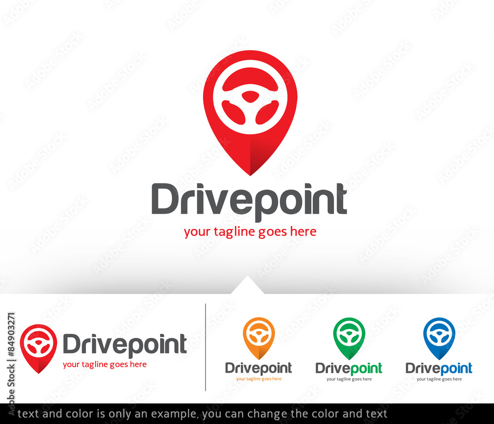 Drive Point Logo Design Template - Vector Stock Vector | Adobe Stock