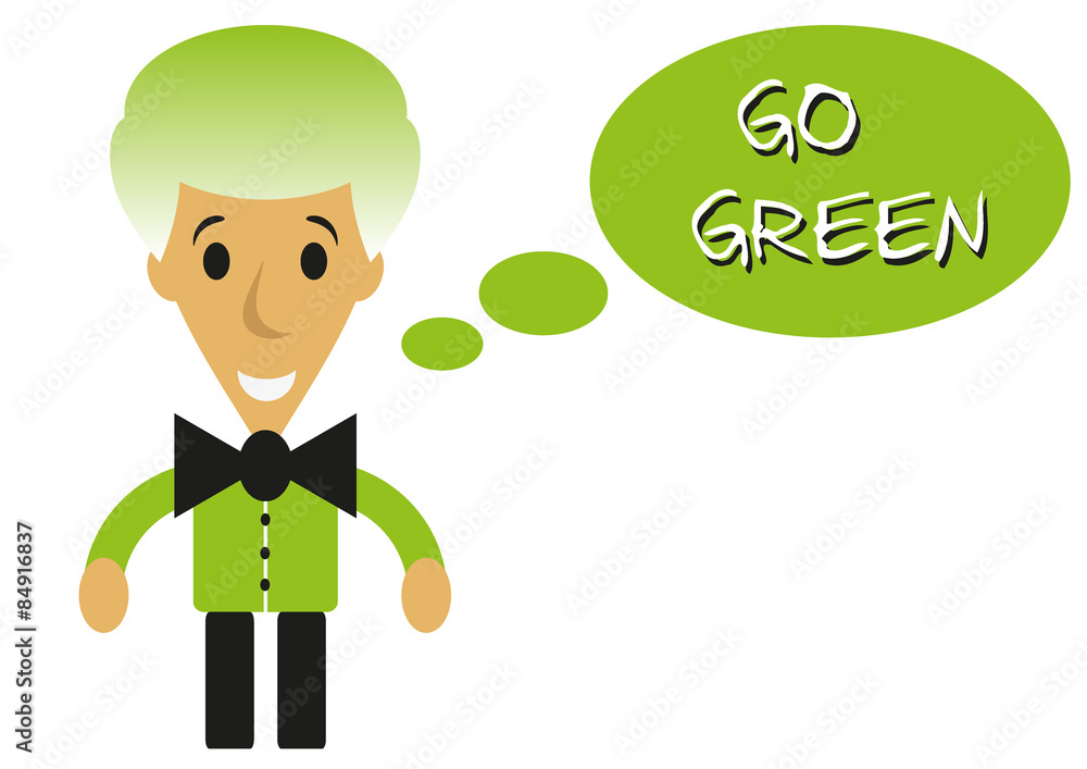 Cartoon green man Stock Vector | Adobe Stock