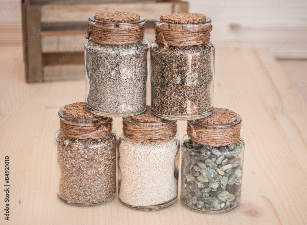 Glass Jars Sand