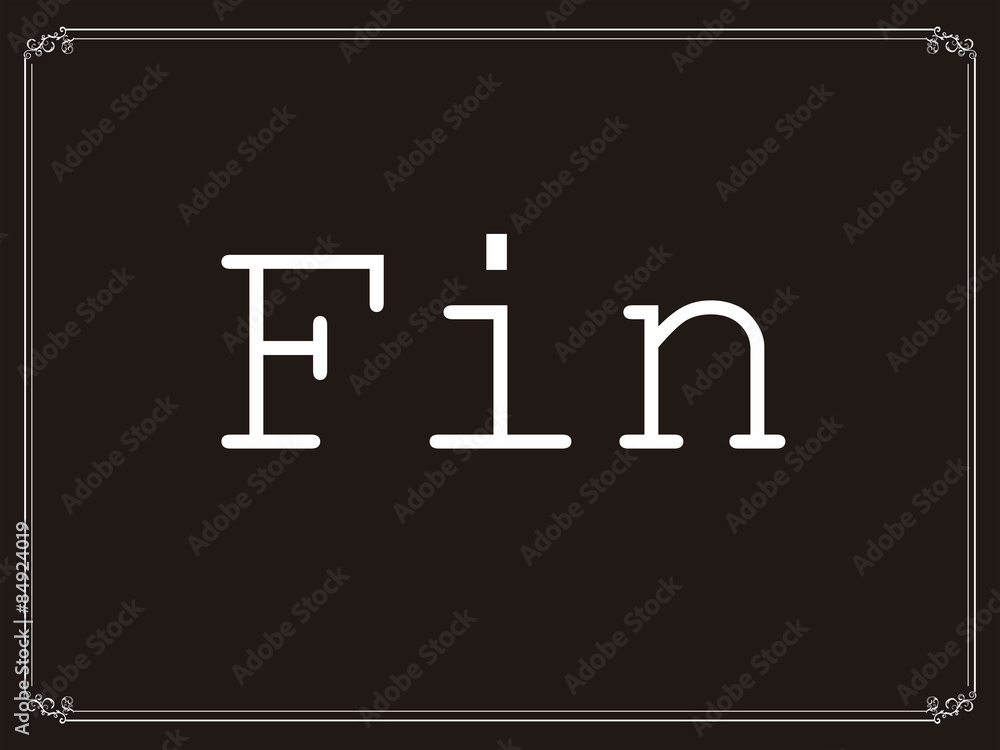 Cartel con la palabra FIN vector de Stock | Adobe Stock
