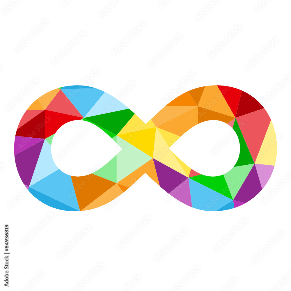 VECTOR POLYGON ALPHABET ICONS (INFINITY SYMBOL) Stock Vector | Adobe Stock