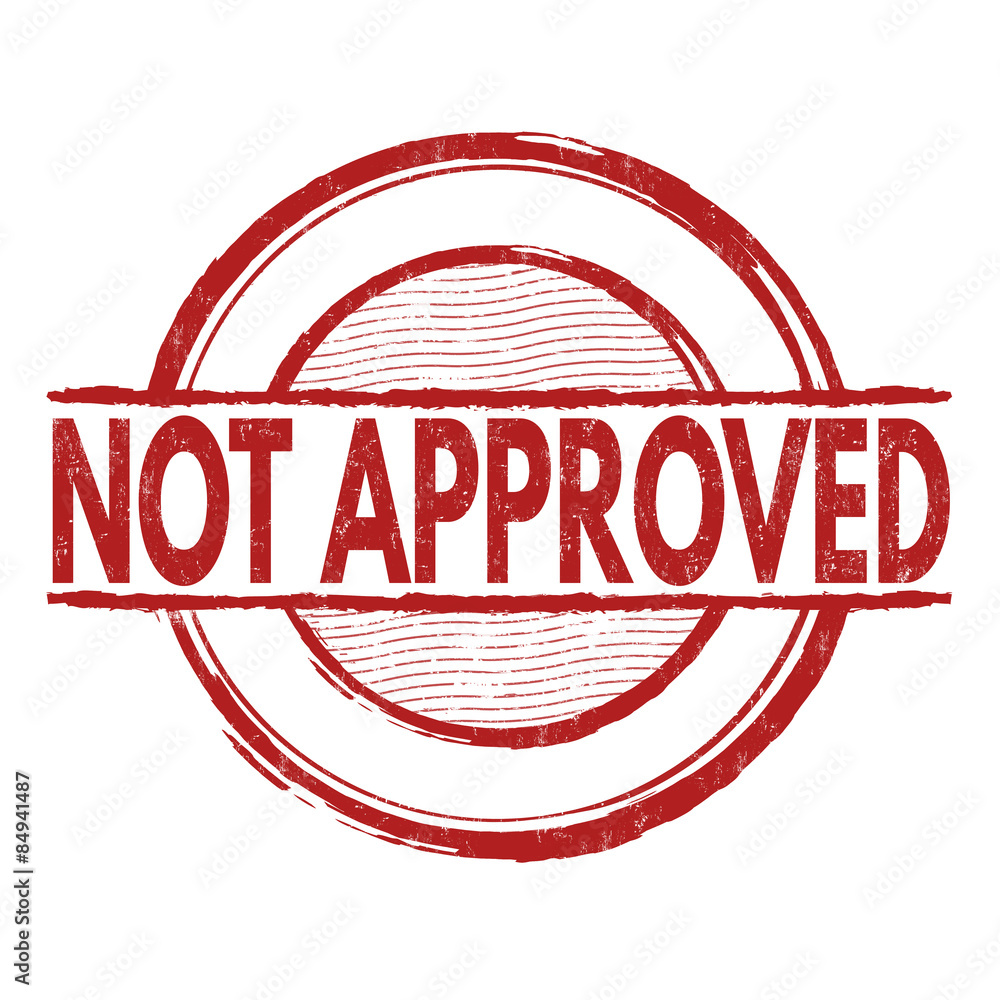 Not approved stamp Stock Vector | Adobe Stock