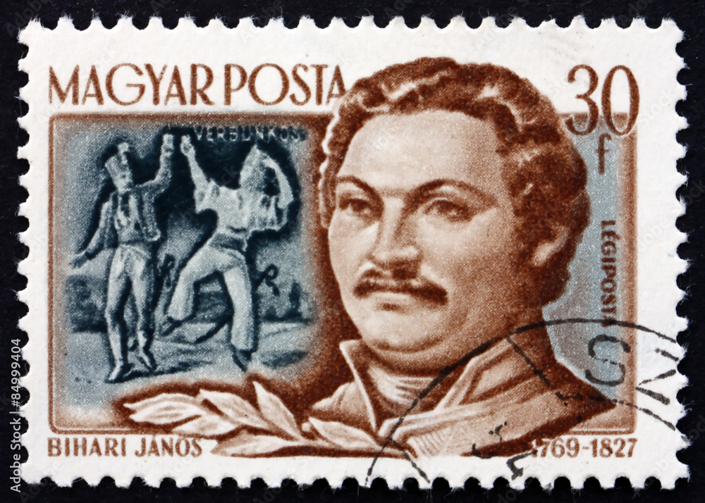 Postage stamp Hungary 1953 Janos Bihari, Hungarian Romani Violin Stock ...
