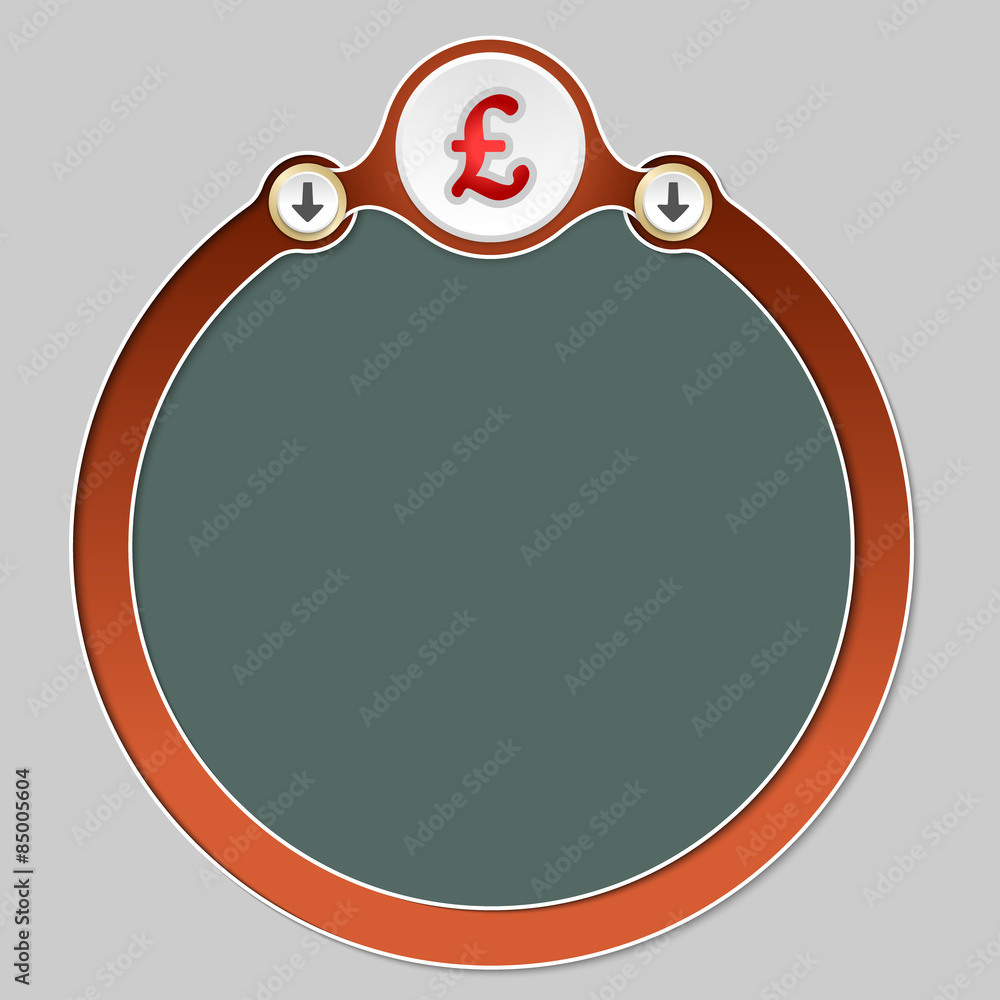 Vetor do Stock: Circular frame for your text and the symbol of pound ...