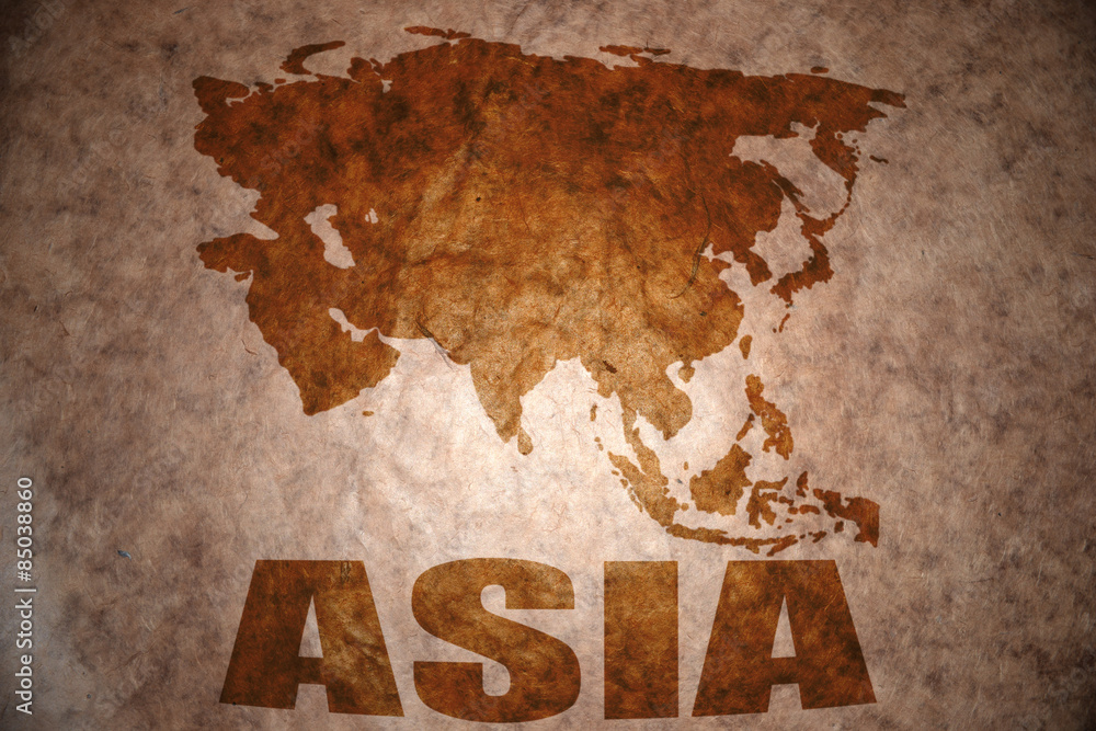 vintage asian map Stock Illustration | Adobe Stock
