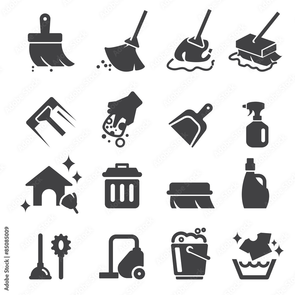 cleaning icon Stock-Vektorgrafik | Adobe Stock