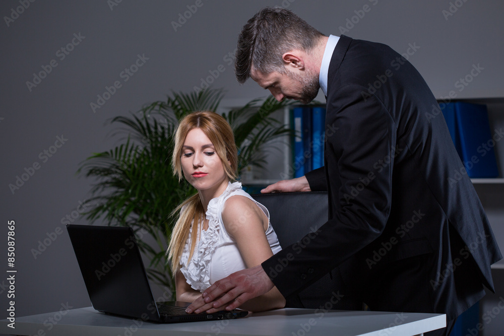 Boss with secretary foto de Stock | Adobe Stock
