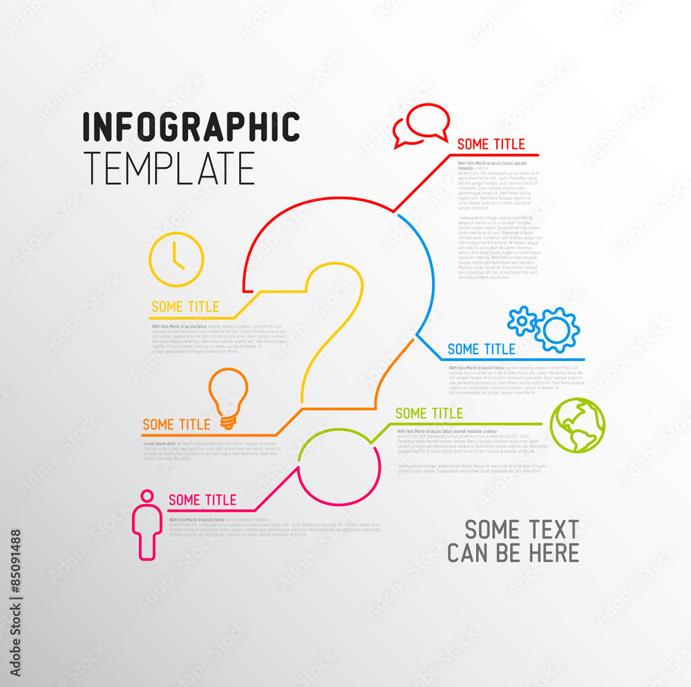Vector Question Mark Infographic report template Stock Vector | Adobe Stock