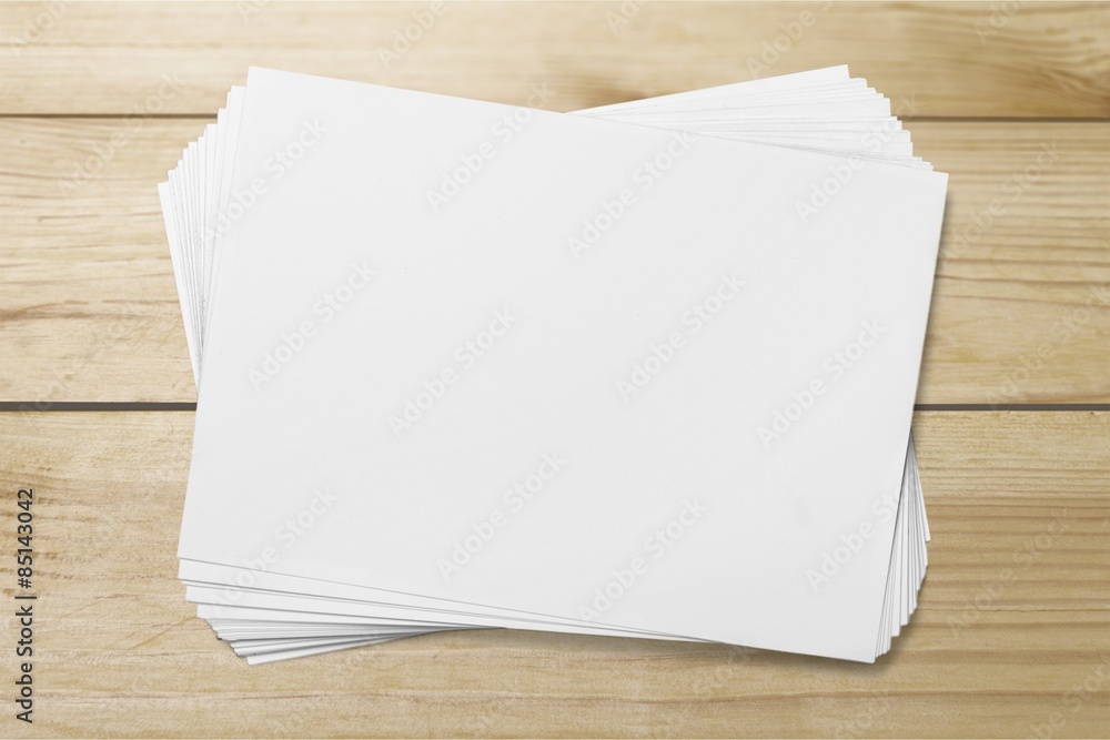 Flyer, blank, stack. Stock Photo | Adobe Stock