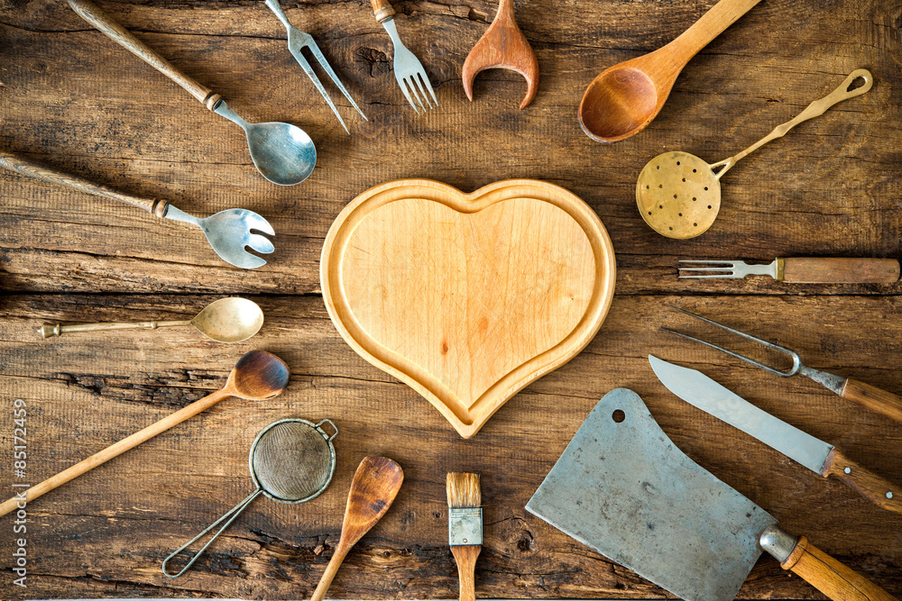Vintage kitchen utensils Stock Photo | Adobe Stock