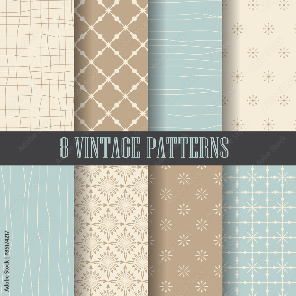 8 different beautiful vintage patterns. Endless texture can be used for ...