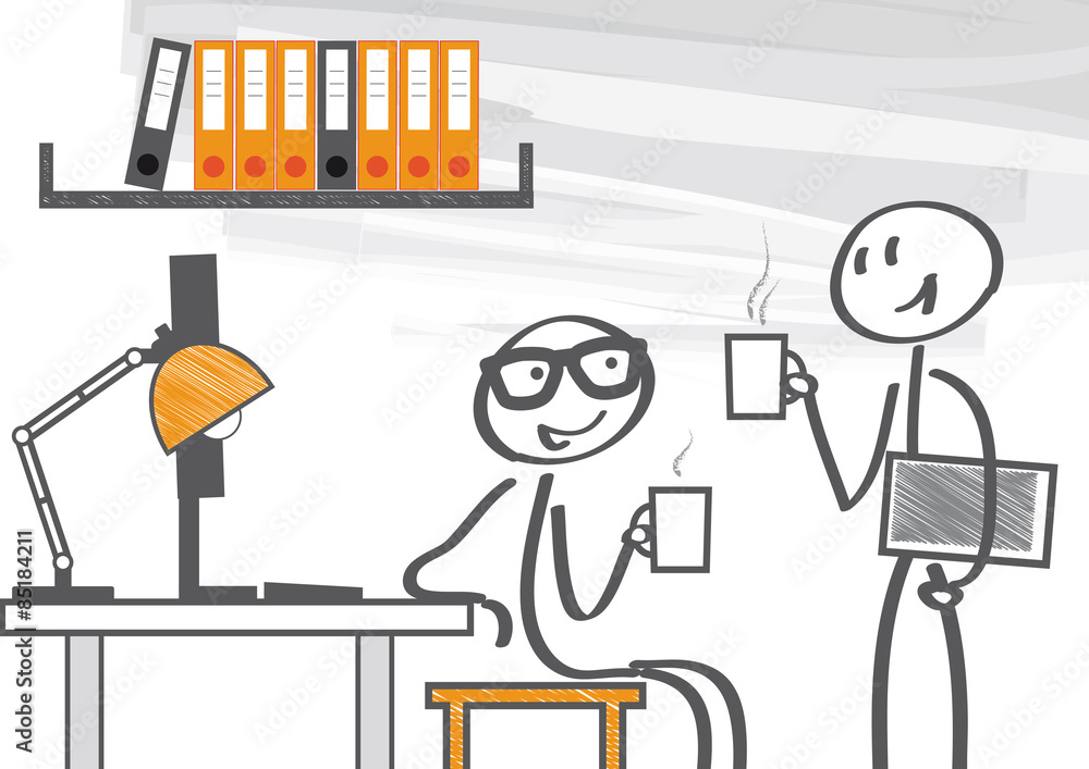 Vecteur Stock Kaffeepause im Büro | Adobe Stock