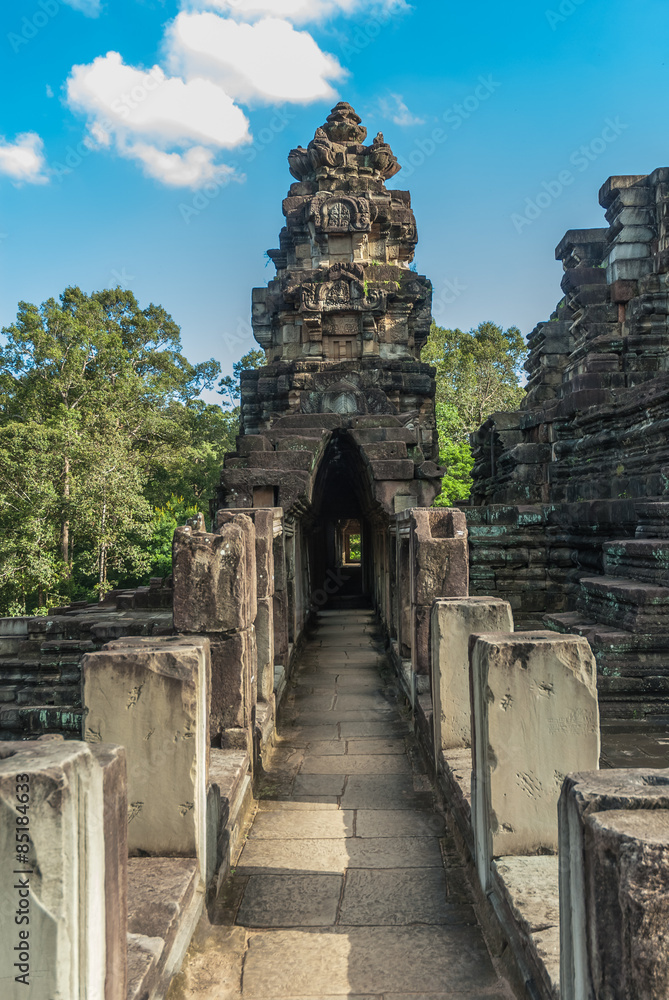 sight of the gopura of the gallery perimetral of the baphuon in the ...