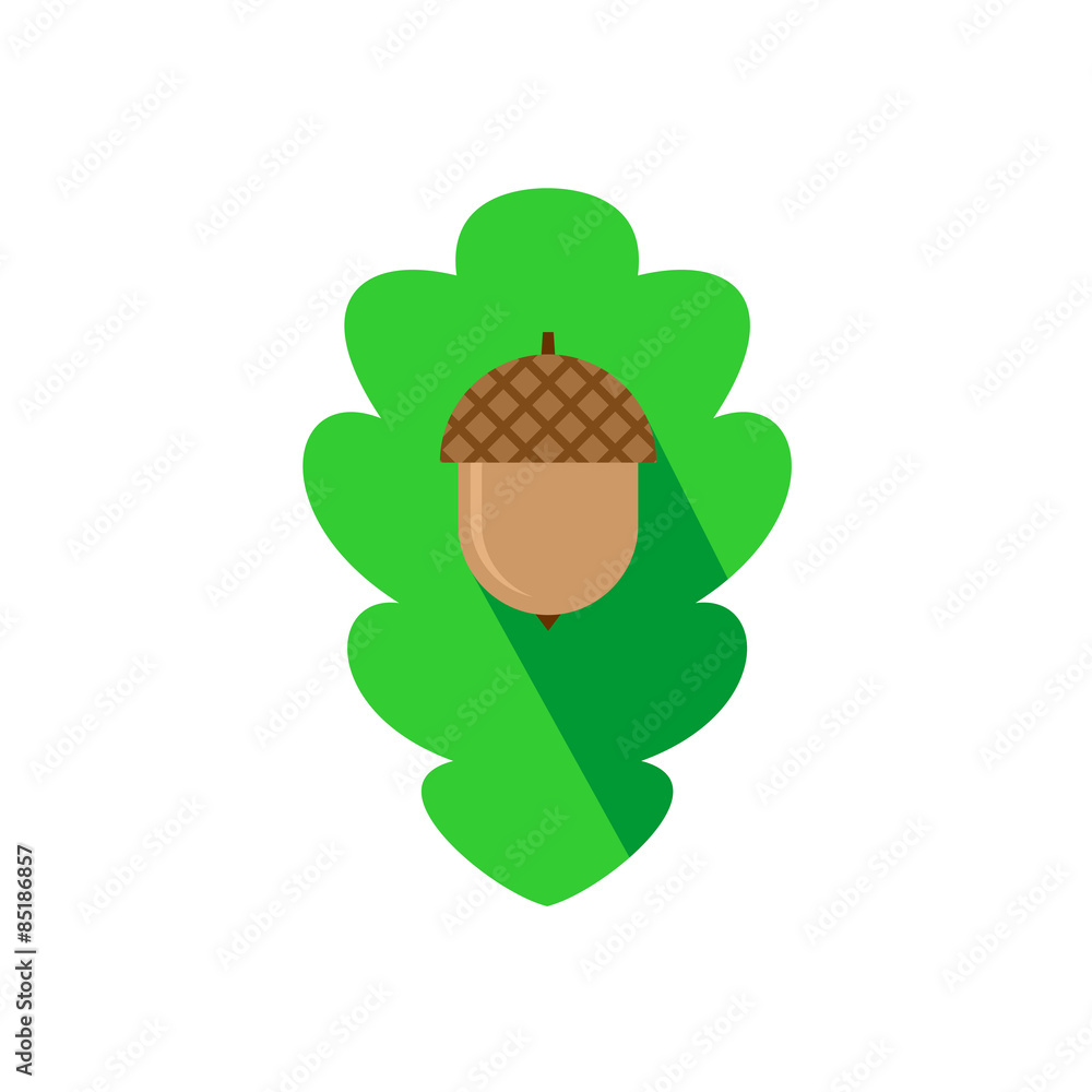 Acorn And Leaf Template