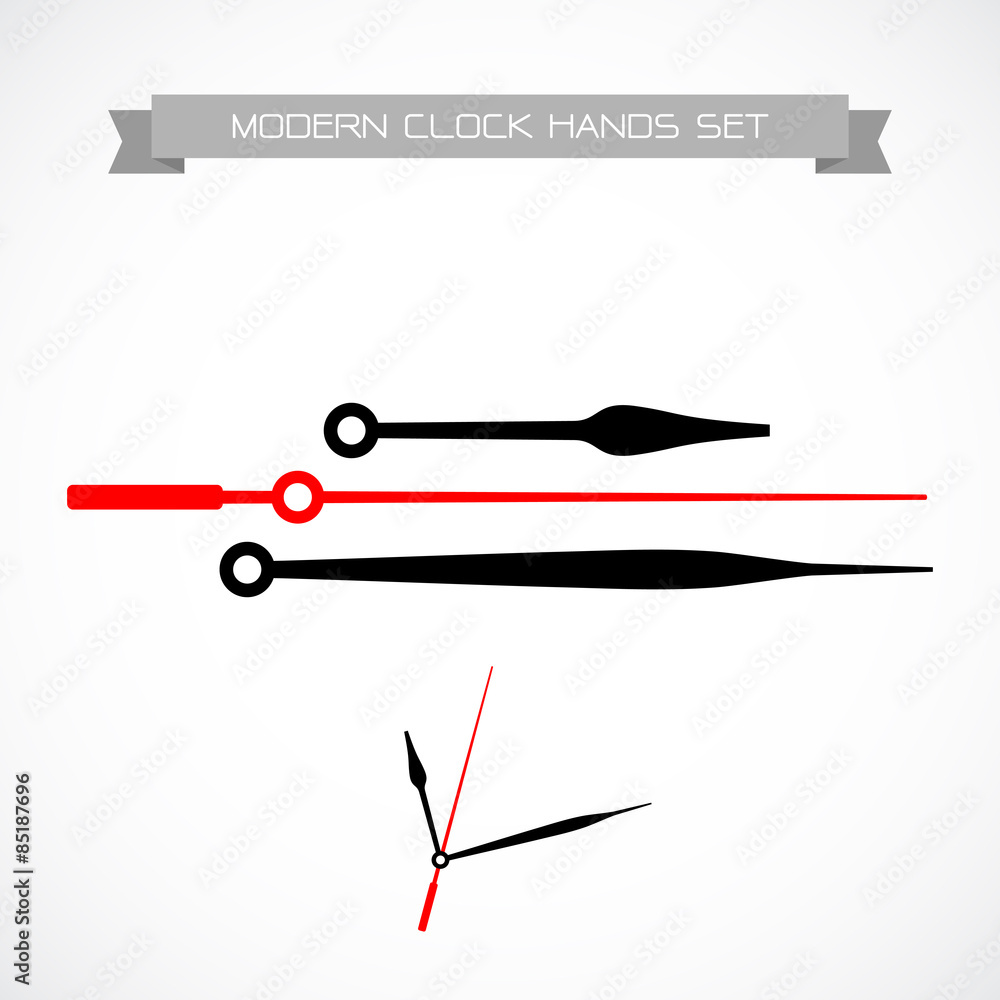 Clock hands vector. Isolated on a white background. Stock Vector ...