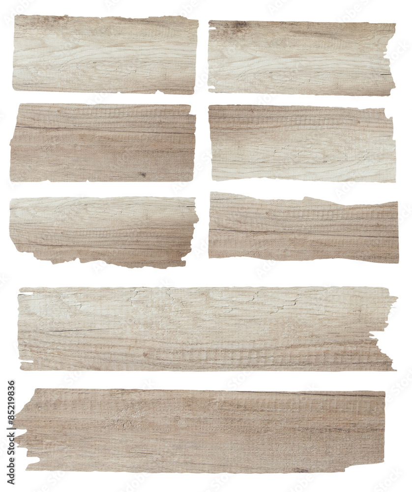Wood plank isolated on white background, Objects with clipping paths ...