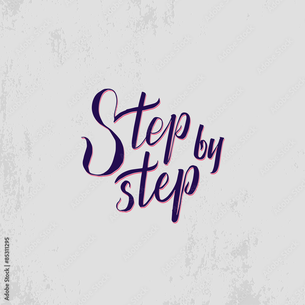 Step by step calligraphic poster Stock Vector | Adobe Stock