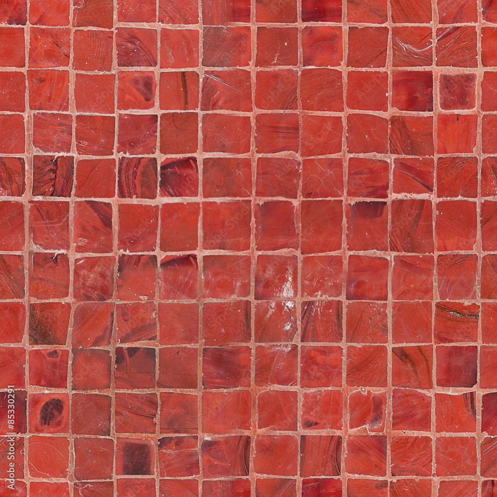 Seamless red mosaic tile texture Stock Photo | Adobe Stock