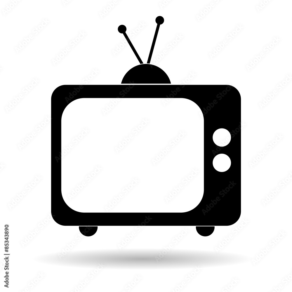 Old Tv Icon Stock Vector | Adobe Stock