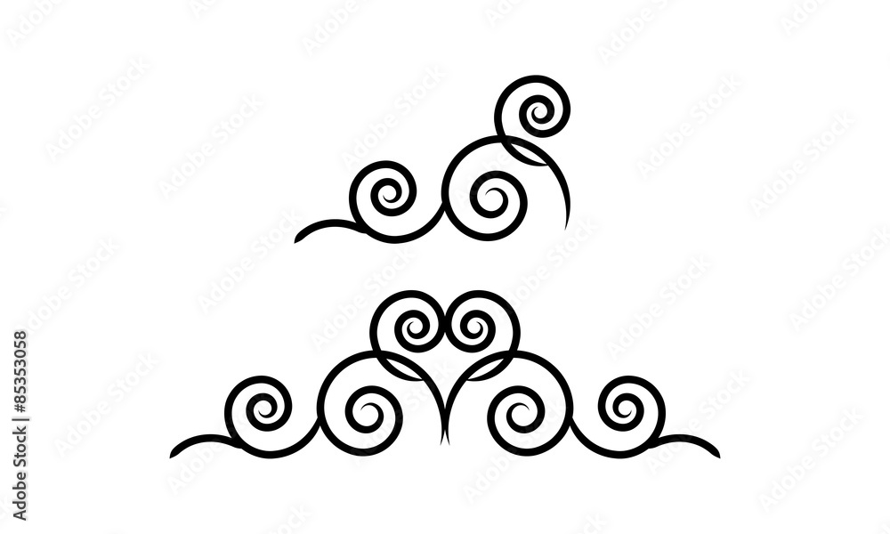 Swirl Vector Editable Stock Vector | Adobe Stock