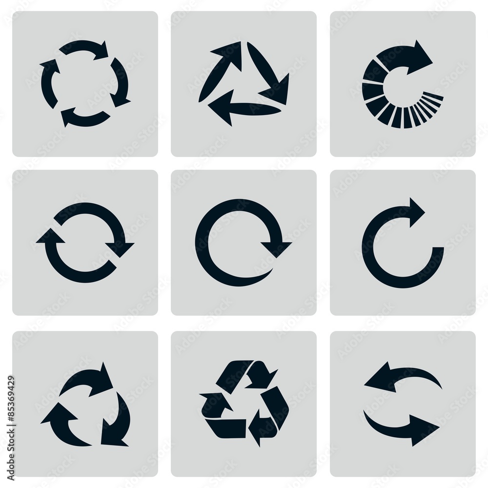 Arrow Circle Icon Silhouette Stock Vector | Adobe Stock
