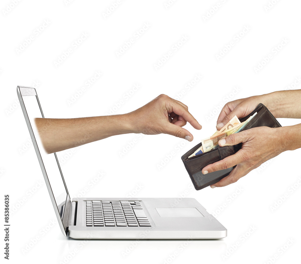 Gib mir dein Geld Stock-Foto | Adobe Stock