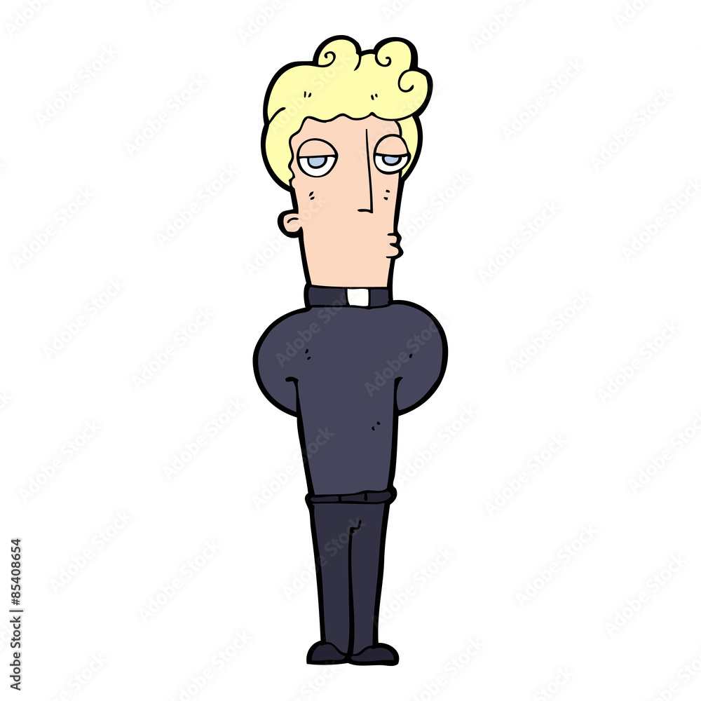 cartoon priest Stock Vector | Adobe Stock