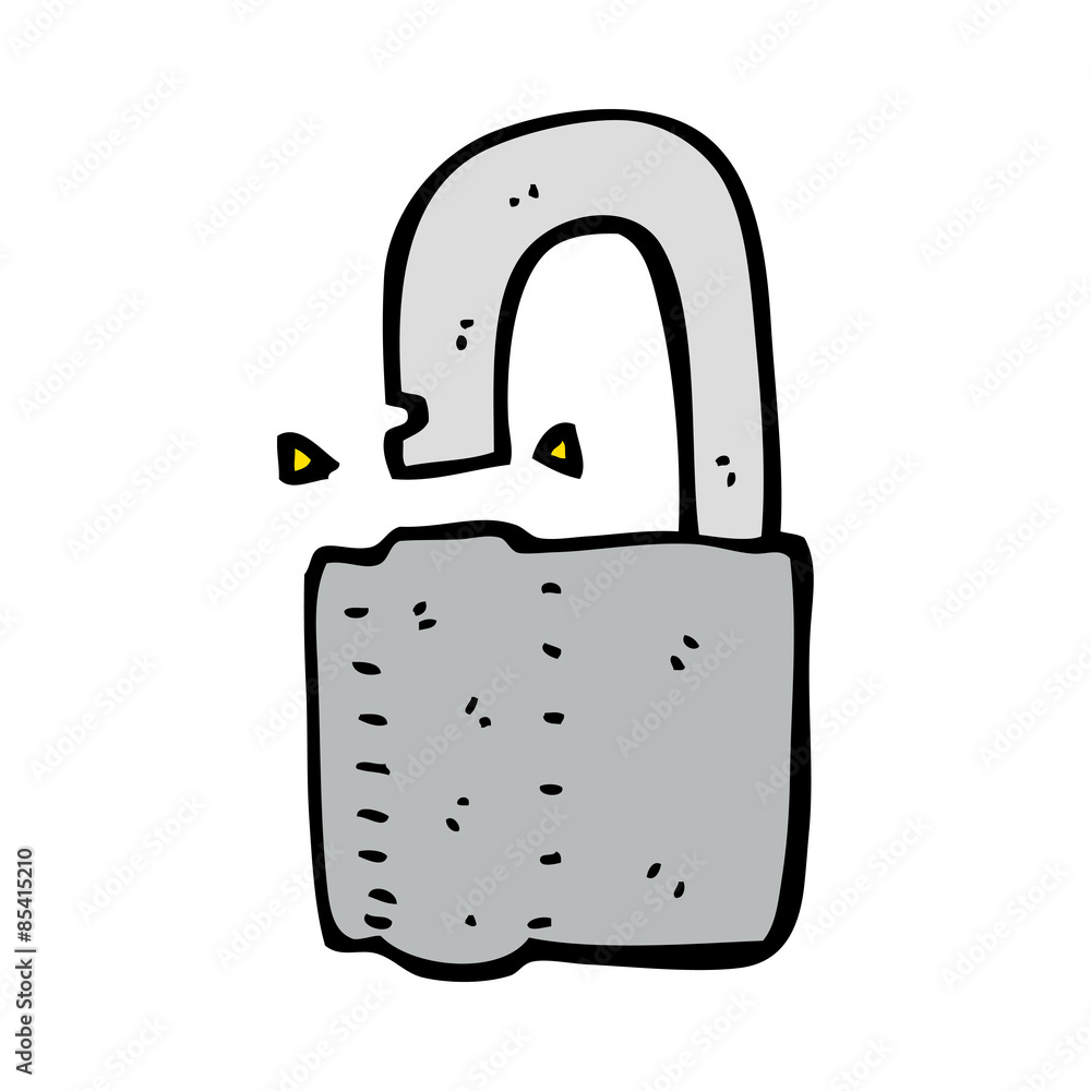 cartoon padlock Stock Vector | Adobe Stock