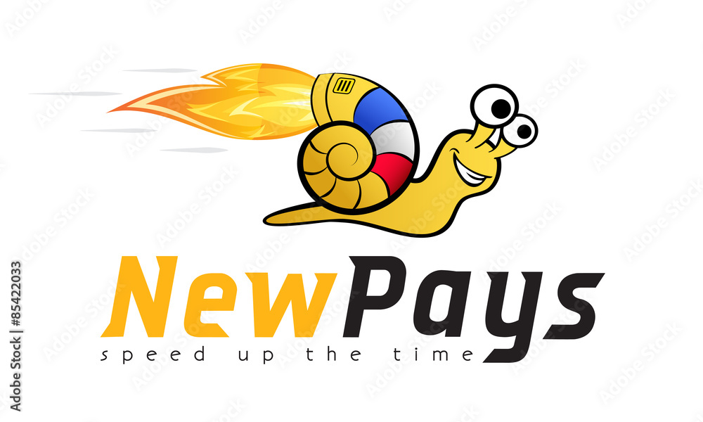 logo template vector, turbo snail, logistics, speed Stock Vector ...