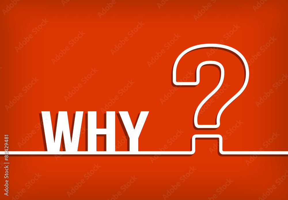 Why question mark vector with red background illustration Stock Vector ...