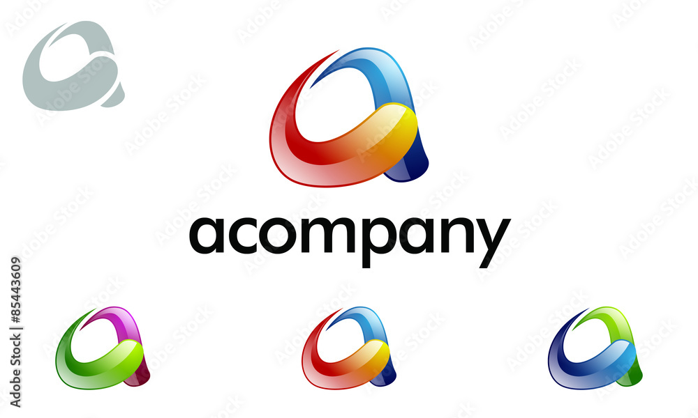 Letter a lowercase logo vector icon template design 6 Stock Vector ...