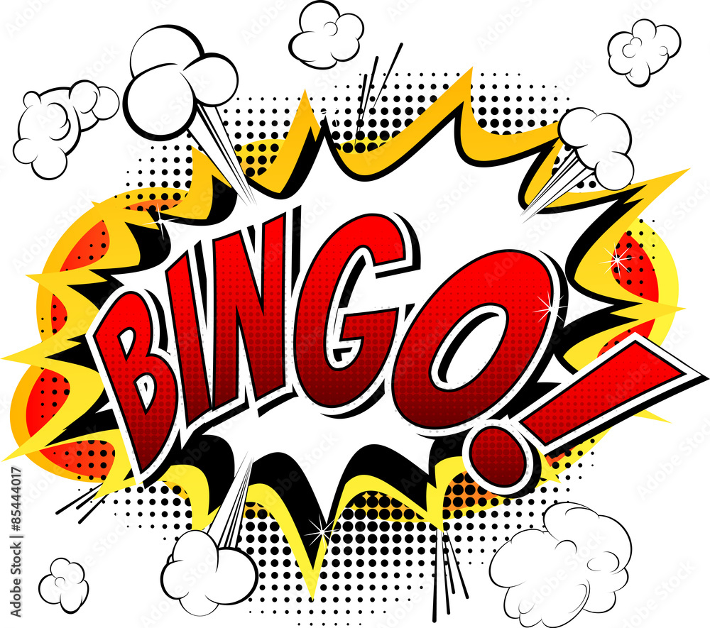 Bingo - Comic book style word isolated on white background. Stock ...