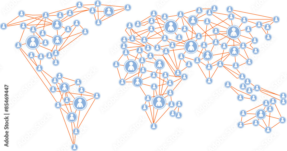 social media icons - world map Stock Vector | Adobe Stock