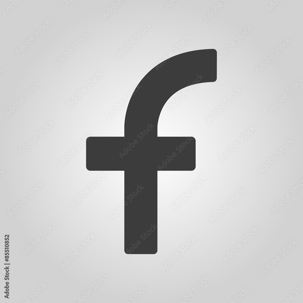 The letter f icon. Letter F symbol. Flat Stock Vector | Adobe Stock