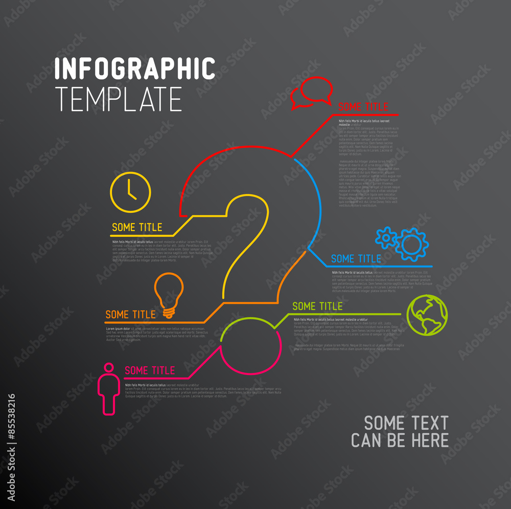 Vector Question Mark Infographic report template Stock Vector | Adobe Stock