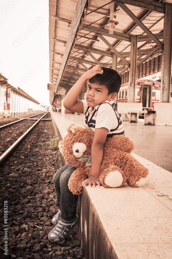 A Boy Waiting For Someone