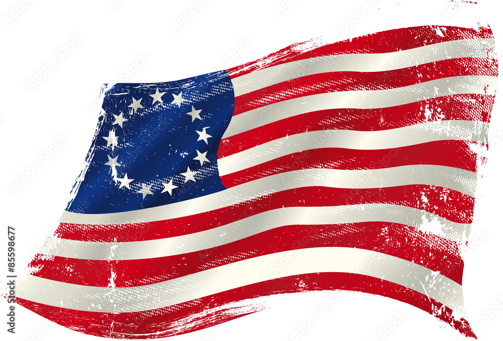 Old union grunge flag in the win Stock Vector | Adobe Stock