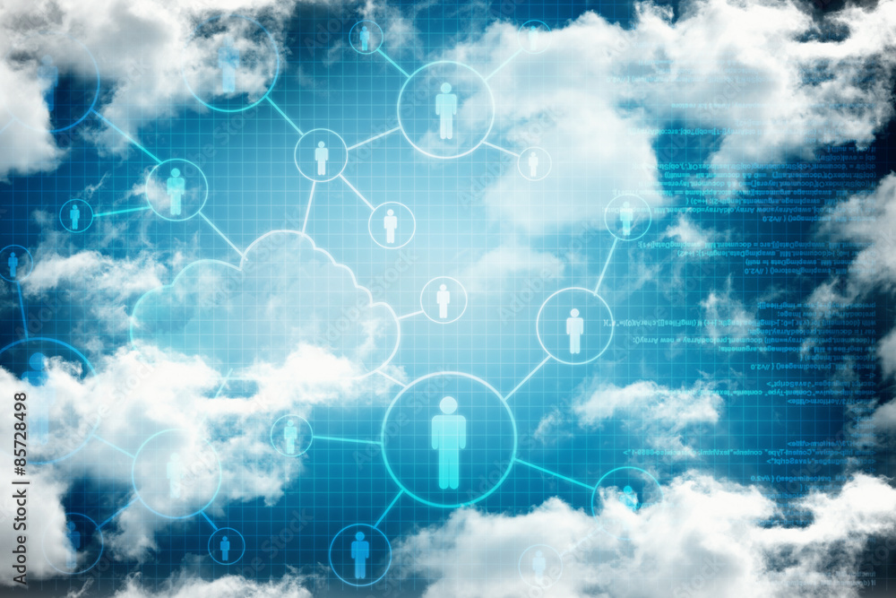 business cloud network Stock-Illustration | Adobe Stock