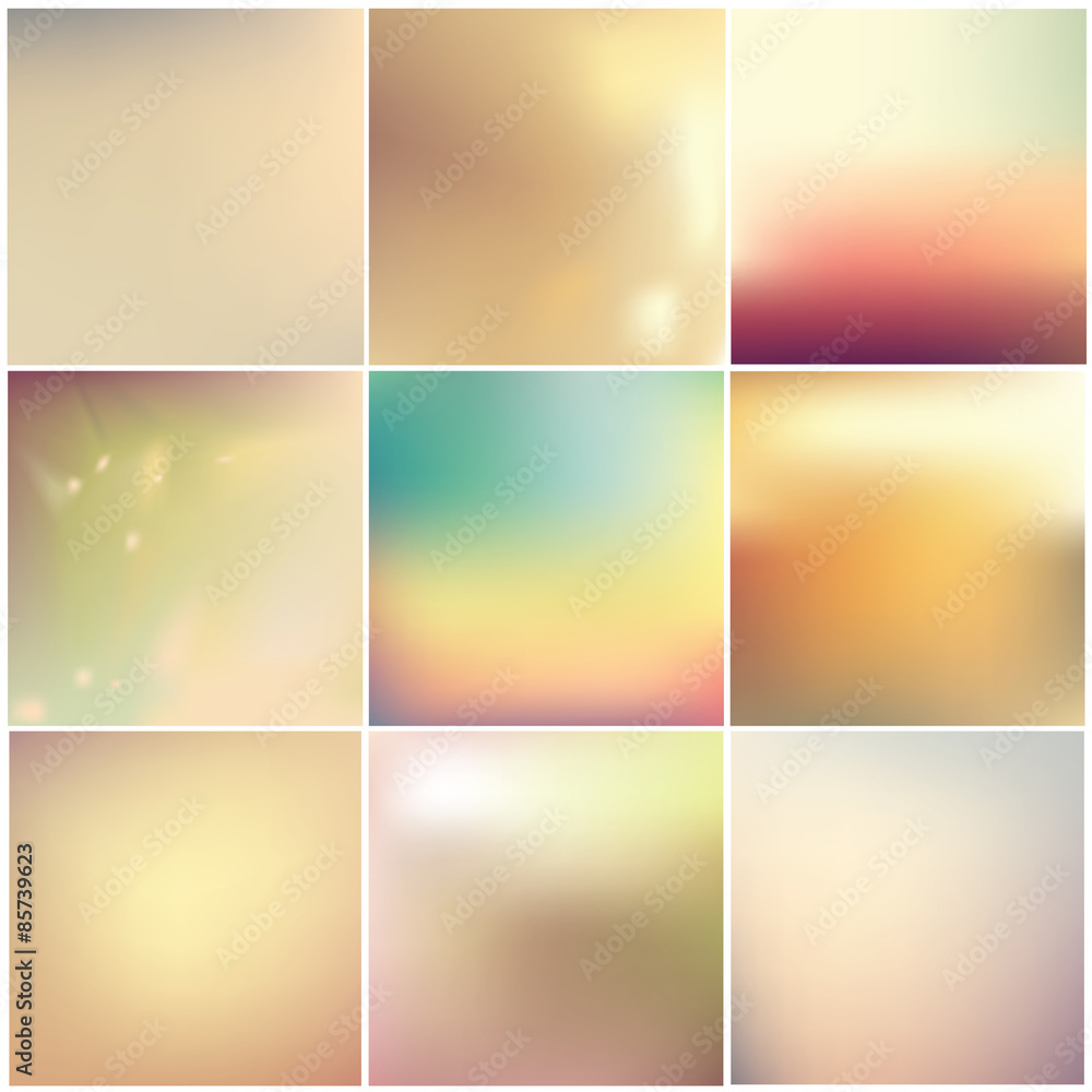 soft blurred abstract background set collection- subtle warm colors ...