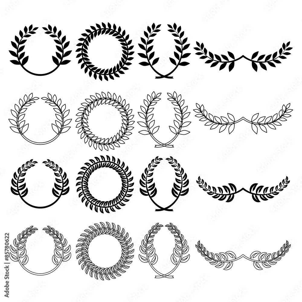 Wheat black crown silhouette for heraldry design Stock Vector | Adobe Stock