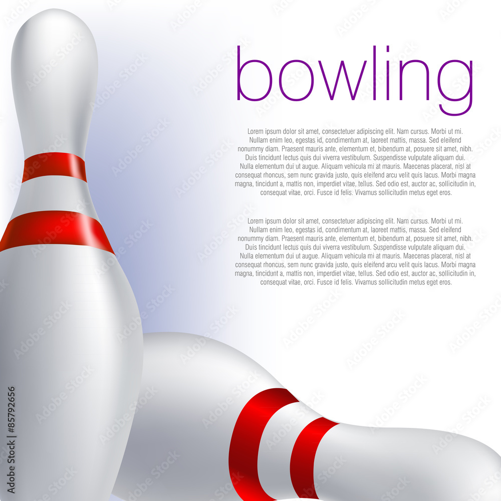 Bowling Pin All elements are in separate layers and grouped. Stock ...