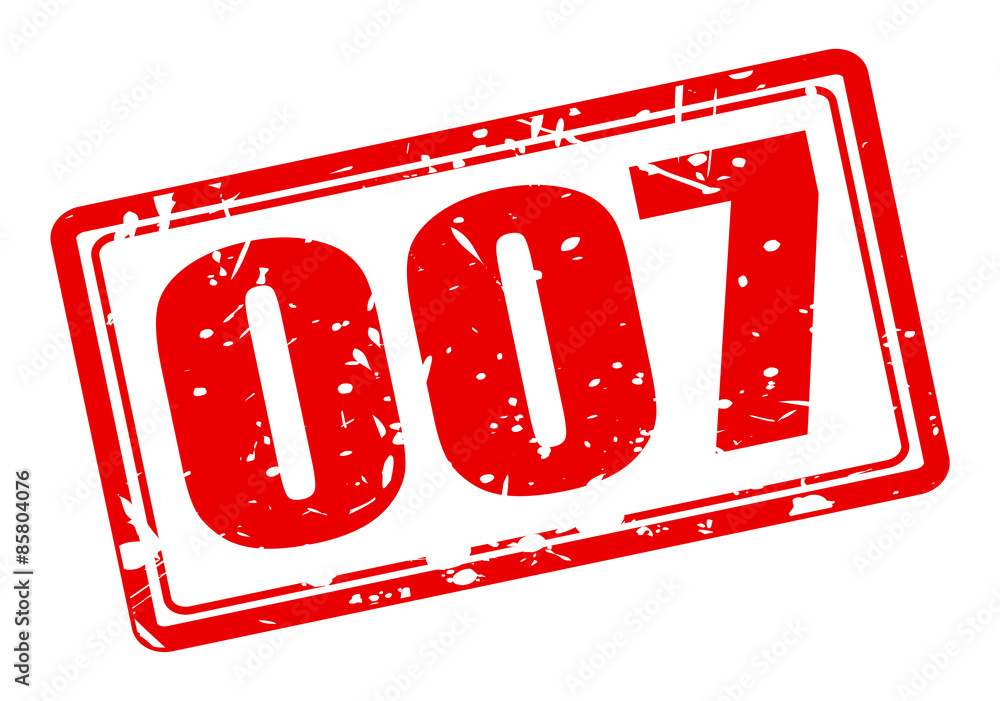 Poster 007 red stamp text – Wall Art | UkPosters