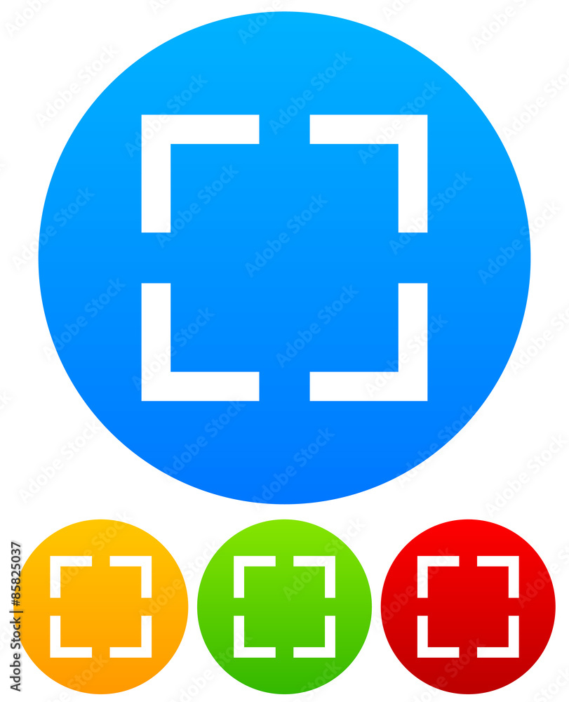 Icons with simple angular, crosshair, reticle symbols. Stock Vector ...