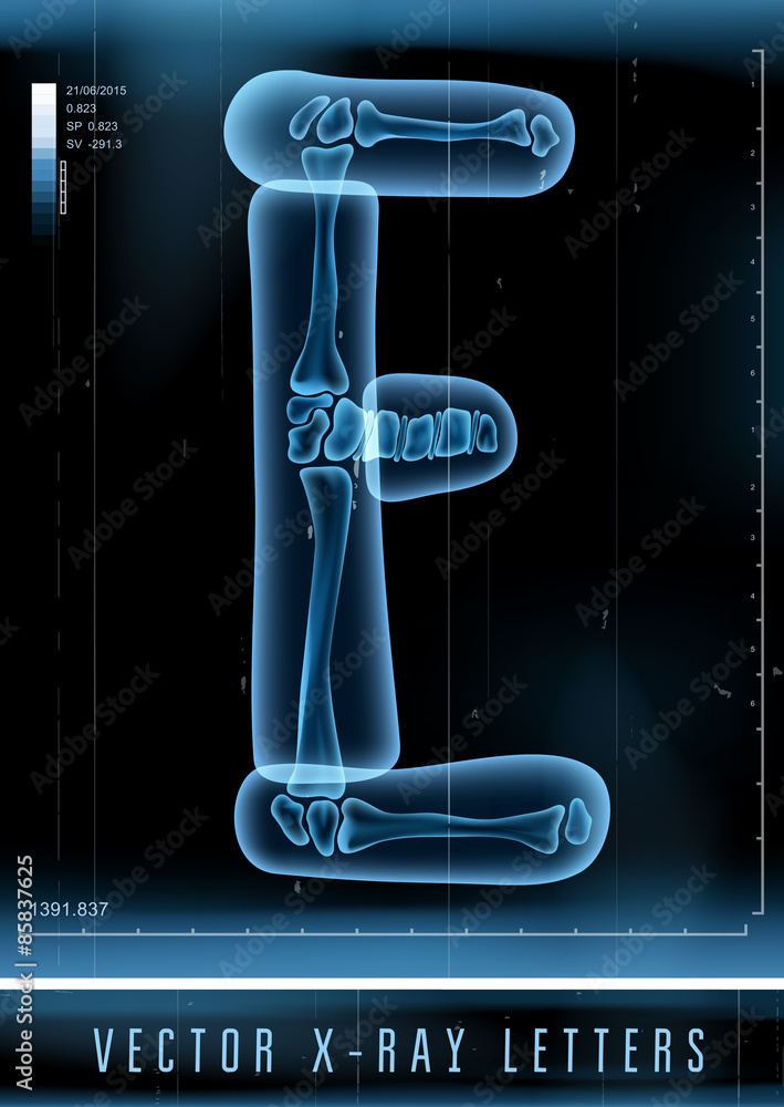 Vector blue 3D x ray style alphabet vector for unique logo or Stock ...