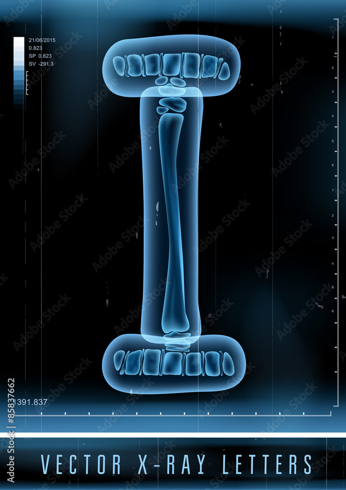Vector blue 3D x ray style alphabet vector for unique logo or Stock ...
