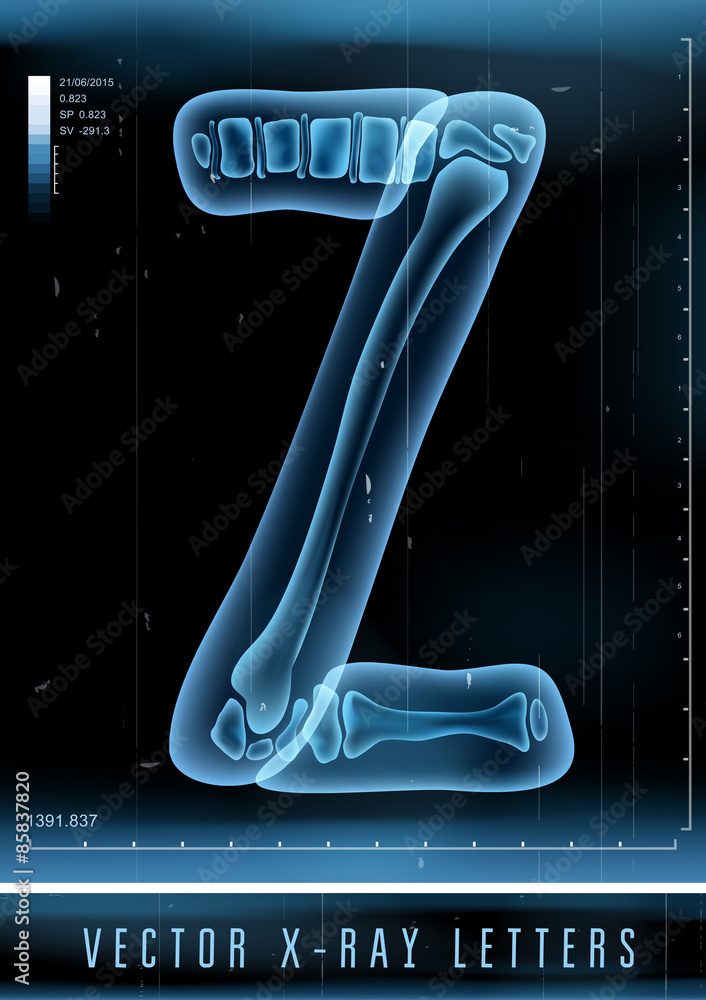 Vector blue 3D x ray style alphabet vector for unique logo or Stock ...