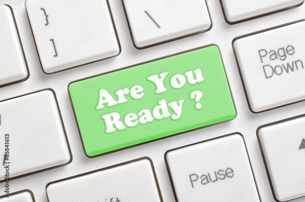 Are you ready key on keyboard Stock Photo | Adobe Stock