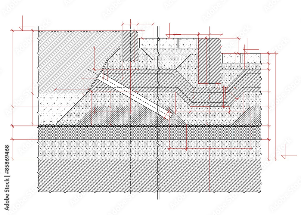 Structural drawing Stock Illustration | Adobe Stock