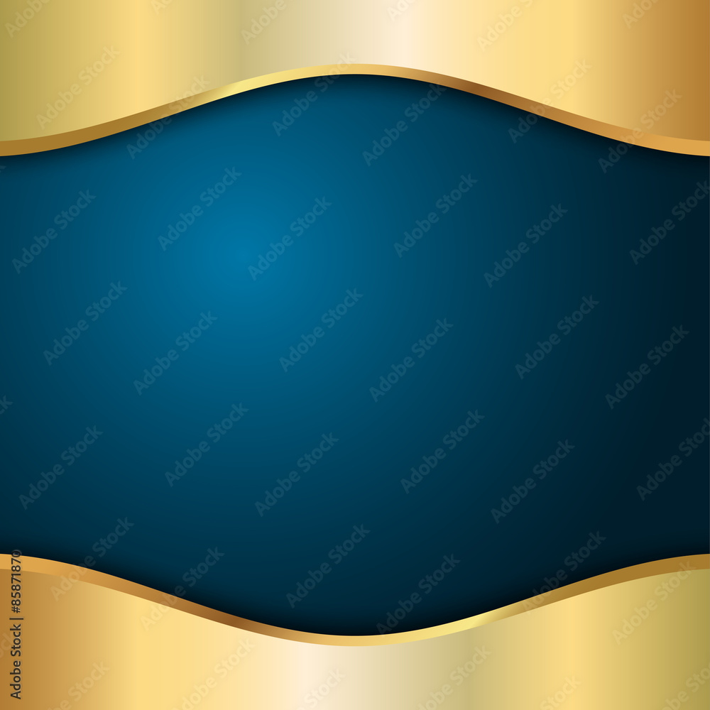 Blue and gold template Stock Vector | Adobe Stock